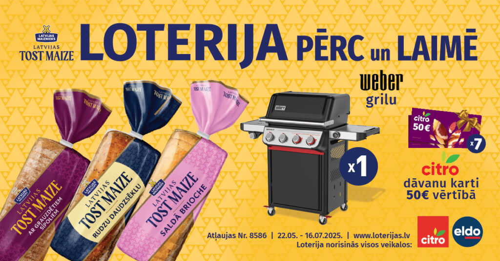 Latvijas Tost Maize loterija veikalos Citro – Loterijas.lv